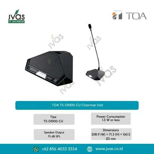 TOA TS-D1000-CU Chairman Unit | jvas.co.id